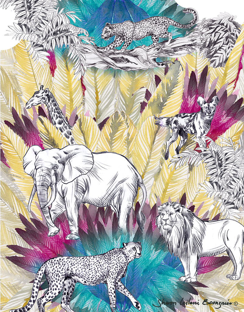 Mini Kudu head with Tribal print – Sharon B Design