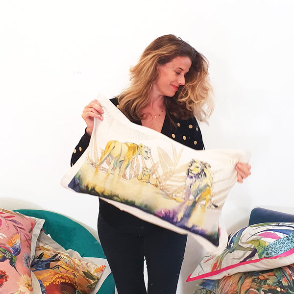 Sharon B Design Art and artwork on linen decor